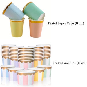 Ice Cream Party Paper Plate Cups Napkins Cutlery Set for Kids - Etsy
