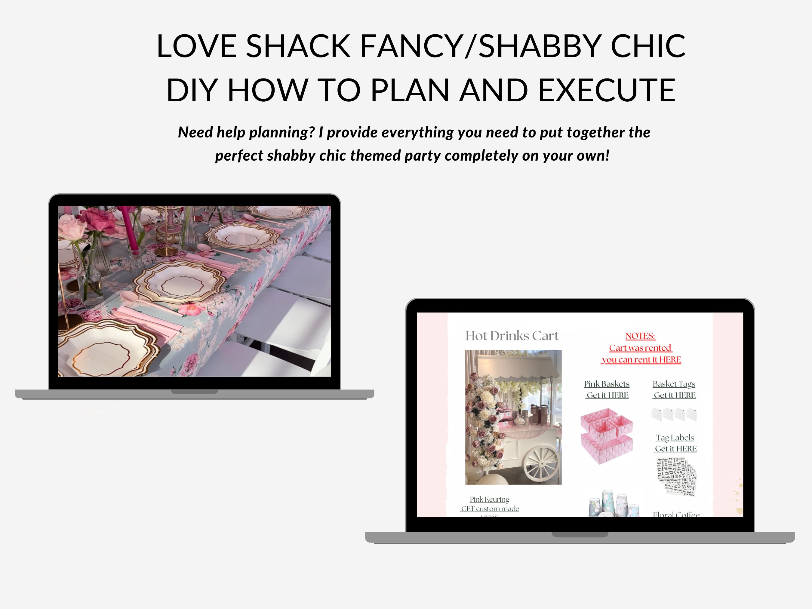 Step by Step DIY Love Shack Fancy Shabby Chic Floral Themed Bridal Baby ...