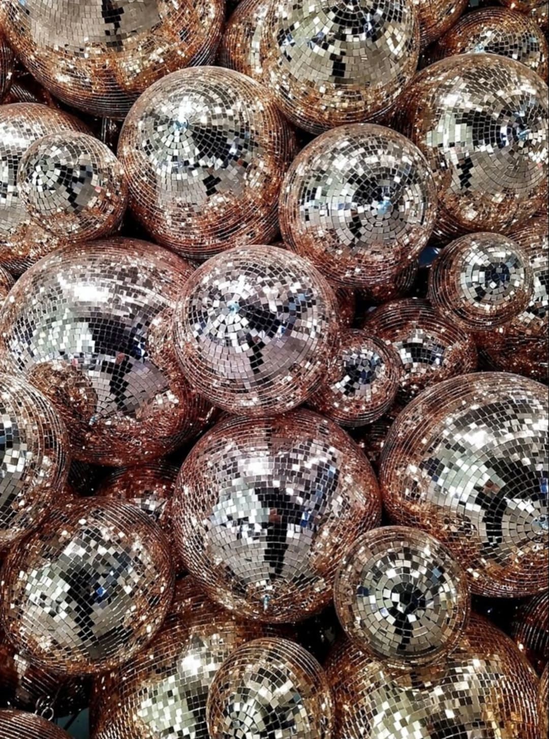 Set of 50 Rose Gold Pink Disco Ball Decor Disco Cowgirl Last Disco ...