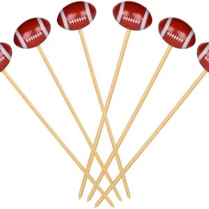 Assorted Sports Themed Charcuterie Toothpicks Football Soccer Baseball ...