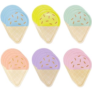 Ice Cream Party Paper Plate Cups Napkins Cutlery Set for Kids - Etsy