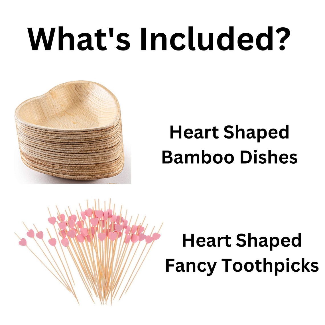 Heart Shaped Bamboo Charcuterie Plates With Fancy Toothpicks - Etsy