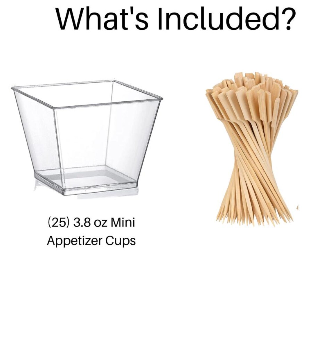 Mini Dessert Cups With Skewers: 3.8 Oz Parfait Appetizer Cups (set of ...