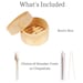Mini Bamboo Bento Food Box Steamer Appetizer Wooden Forks Chopsticks ...