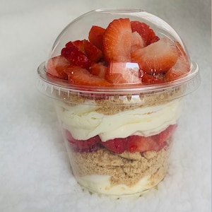 Clear Parfait Cups With Insert With Dome Lids and Forks Appetizer Cups ...