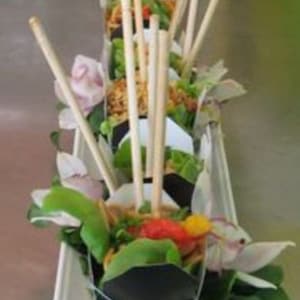 Kraft White Food Take Out Boxes Wooden Forks Chopsticks Set Appetizer ...