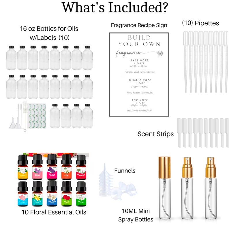 Perfume Making Bar Kit for Make Your Own Perfume Station Bridal Shower ...