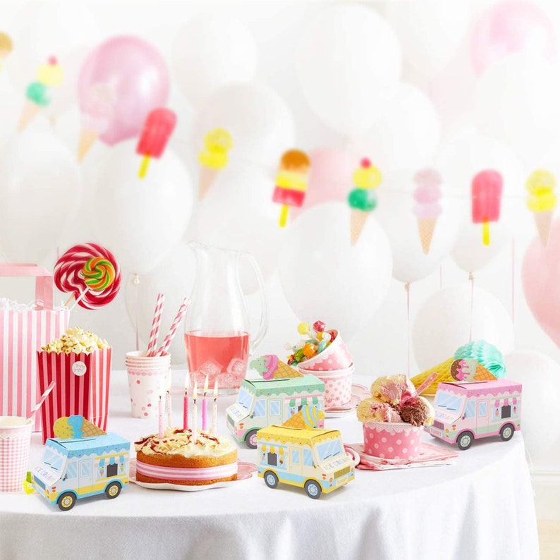 Ice Cream Party Favor Box Treat Goodies Box Set for Kids - Etsy
