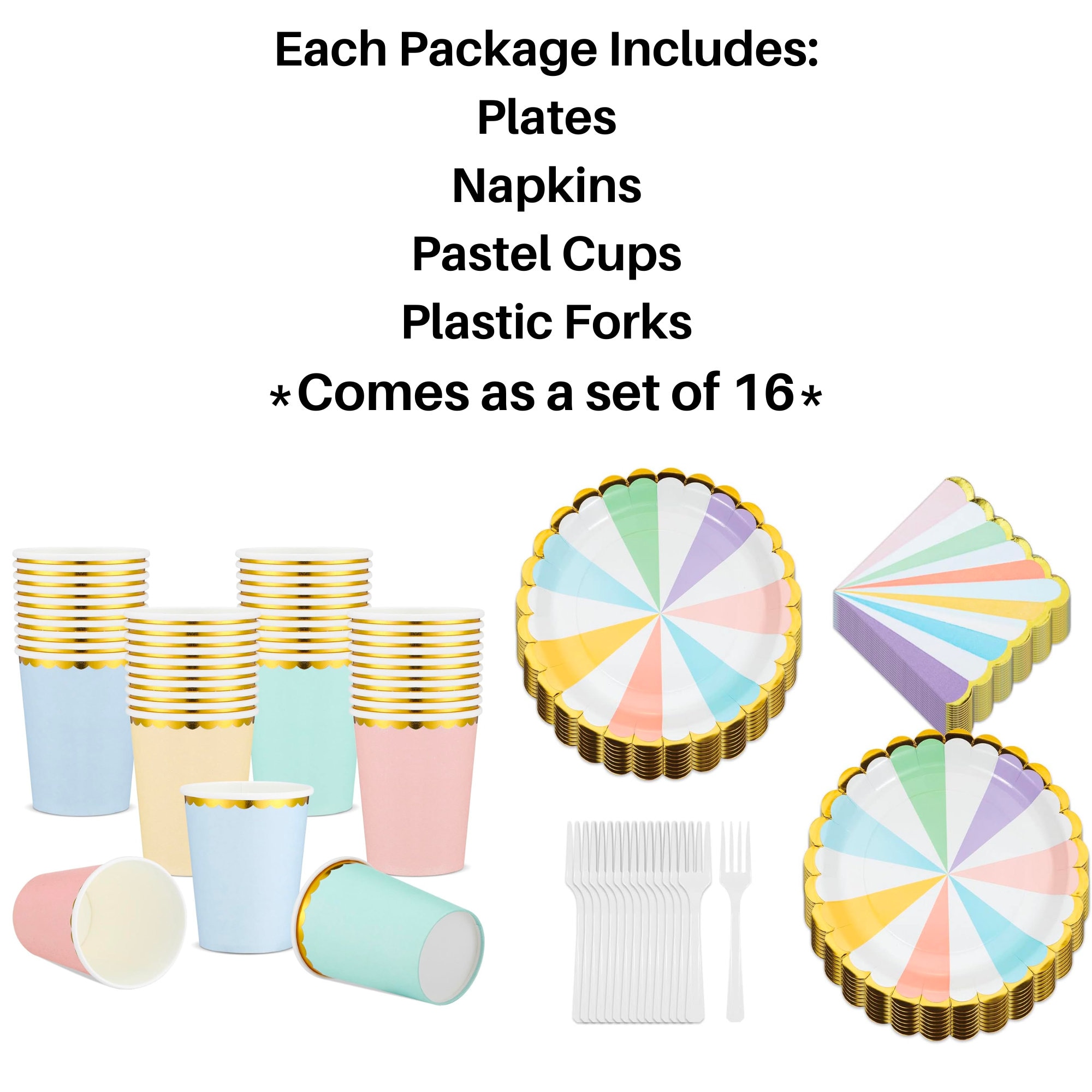 Carnival Party Paper Plate Cups Napkins Cutlery Set of 16 for Kids ...