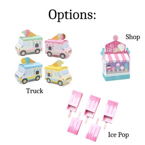 Ice Cream Party Favor Box Treat Goodies Box Set for Kids Birthday Party ...
