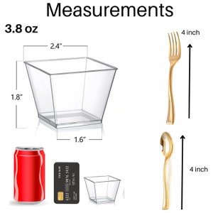 Set of 25 Plastic Dessert Parfait Favor Cups With Mini Forks Spoons ...