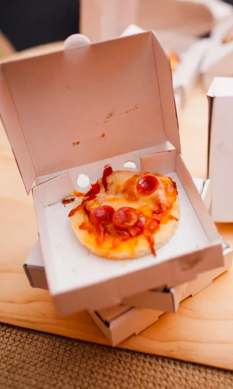 Mini Pizza Boxes for Wedding Party Food Favors Pizza Favors Food ...