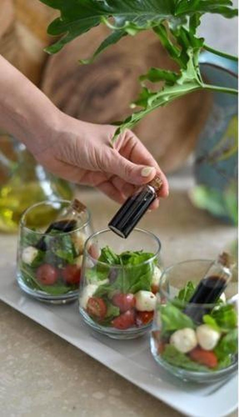 Salad Appetizer Cups Dressing Mini Bottles Forks Set for Food Display ...