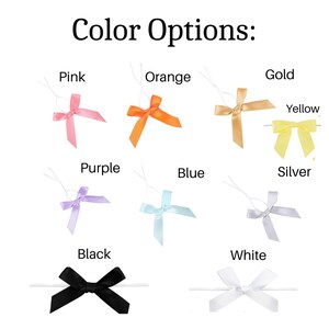 Mini Satin Ribbon Twist Tie Bow for Favor Bags DIY Crafts Wedding Gift ...