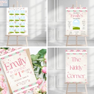 Floral Birthday Hot Drinks Bar Sign Girl Party Theme Bridal Baby Shower ...