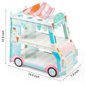 Ice Cream Party Box Centerpiece Goodies Box Set for Kids Birthday Party ...