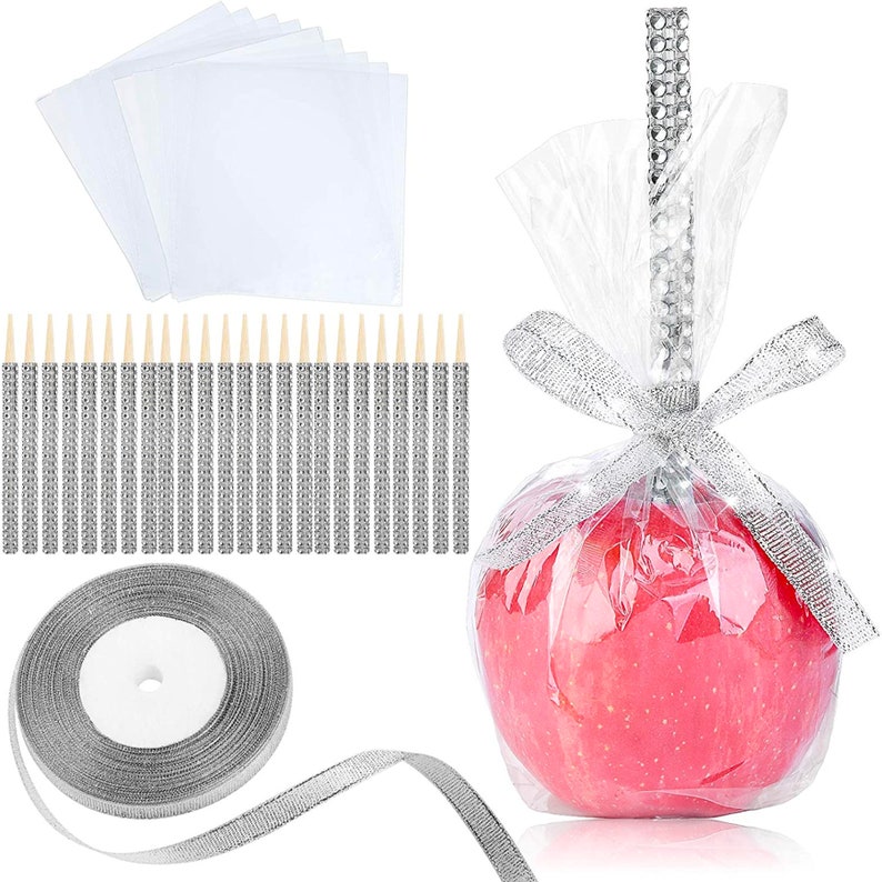 Candy Apple Making Stick Kit Caramel Apple Wooden Bling Skewers Food ...
