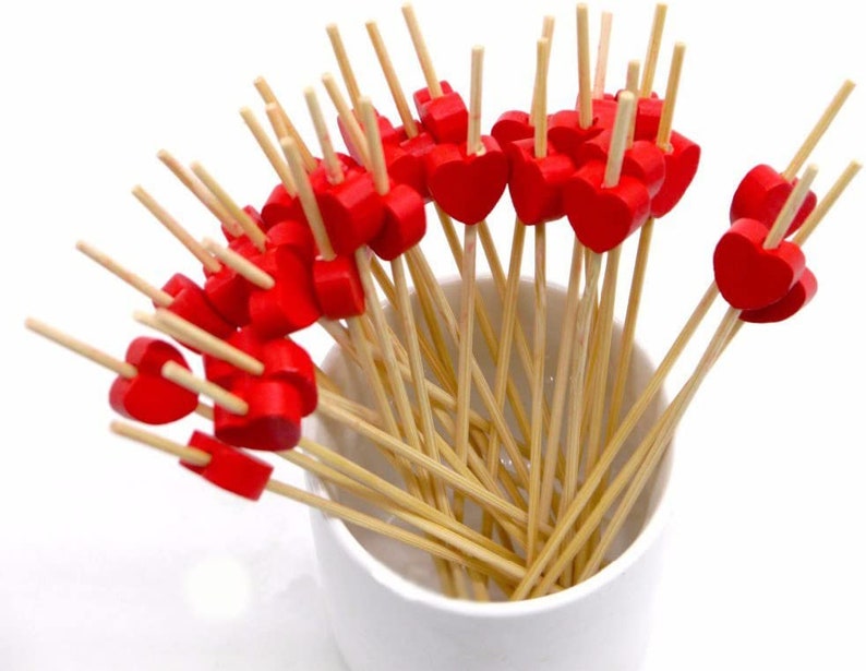Heart Shaped Charcuterie Toothpicks Set for Charcuterie Food - Etsy