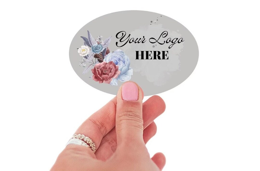 Personalized Logo Oval Sticker Labels Customizable Oval Decals for ...