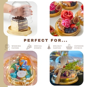 Charcuterie Dome Containers Cups With Mini Wooden Forks for Food Favor ...