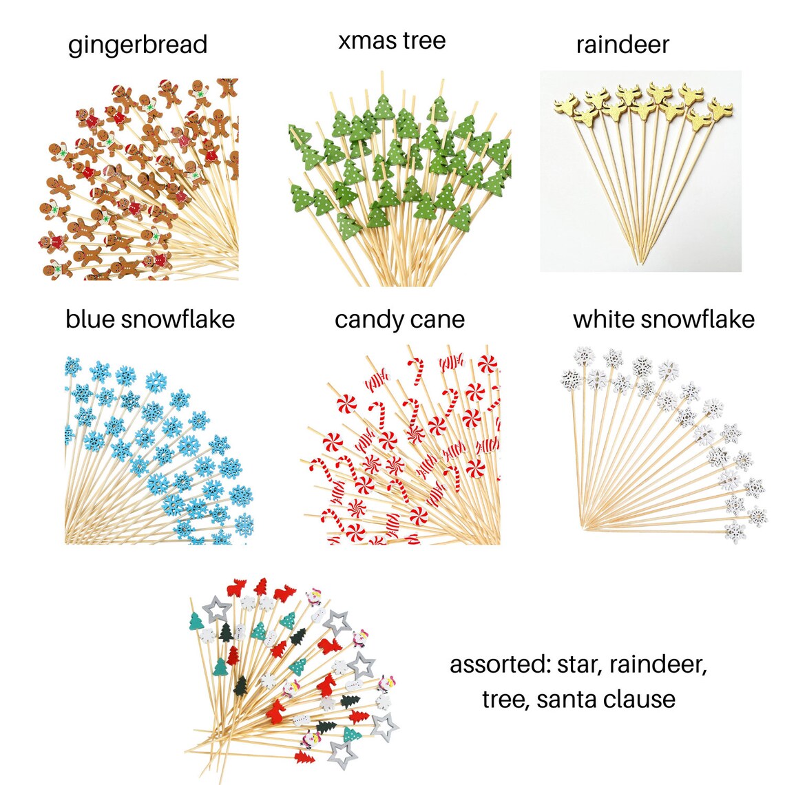 Charcuterie Toothpicks Christmas Set for Charcuterie Food - Etsy