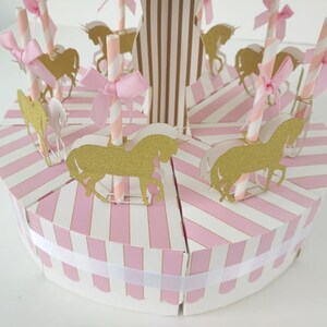 Paper Carousel Horse Carnival Theme Paper Gift Candy Treat Favor Box ...