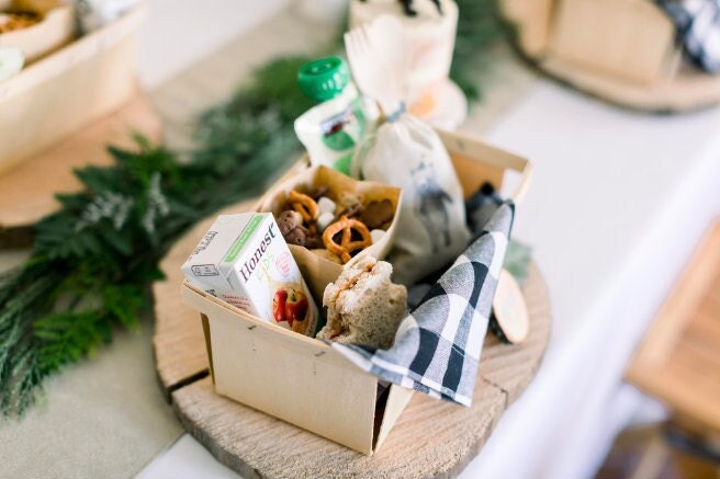 Food Favor Lunch Grazing Wood Boxes for Kids Party Charcuterie ...