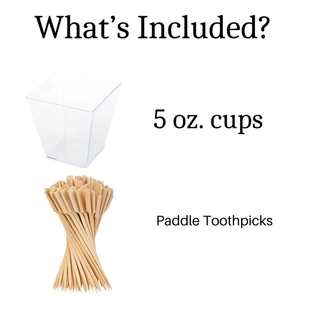 Acrylic Charcuterie Cups With Paddle Toothpicks: Appetizer Dessert ...