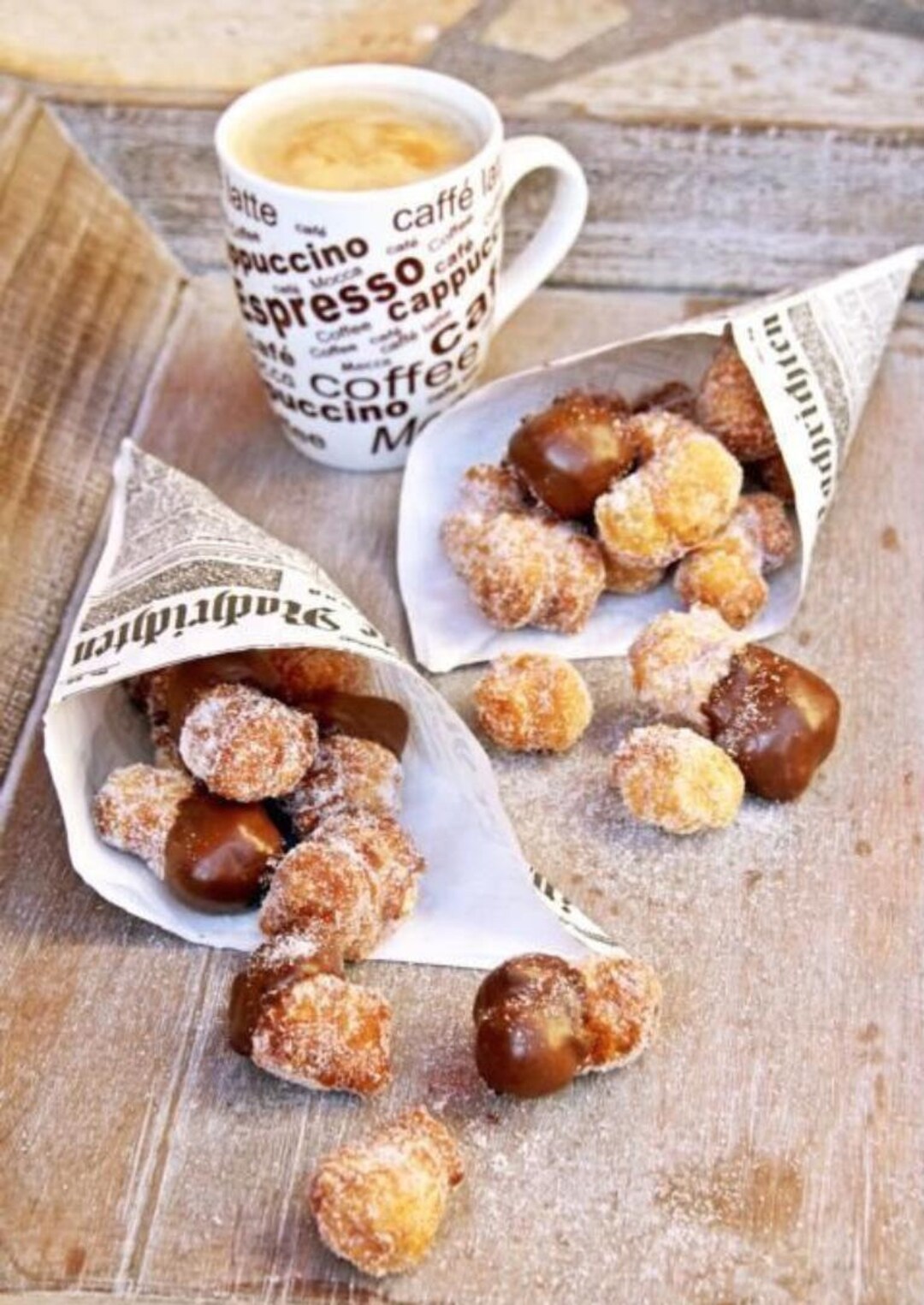 Newspaper Cone Liner Sheets for Desserts Fries Churros for Food Display ...