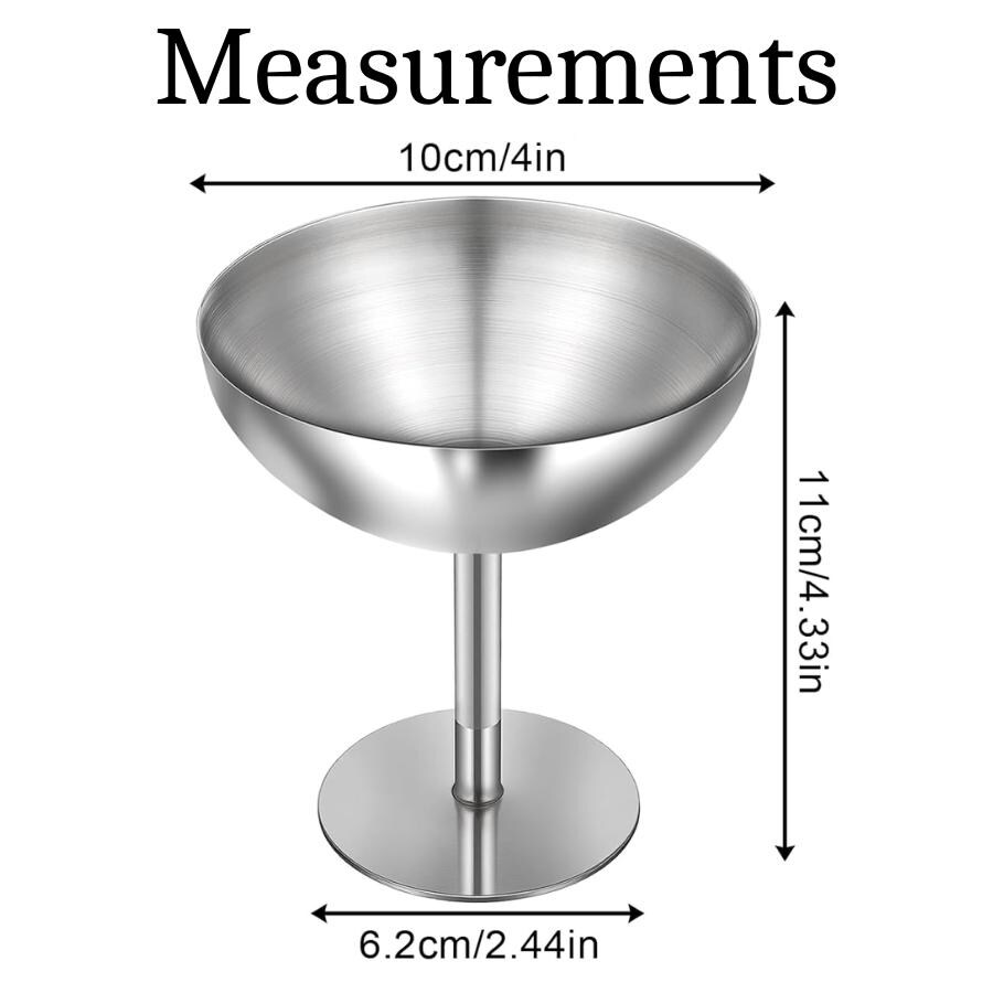 Stainless Steel Coupe Vintage Italian Style Charcuterie Salad Appetizer ...