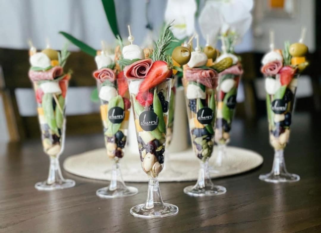 Clear Individual Charcuterie Cups Toothpicks for Boucherie Grazing ...