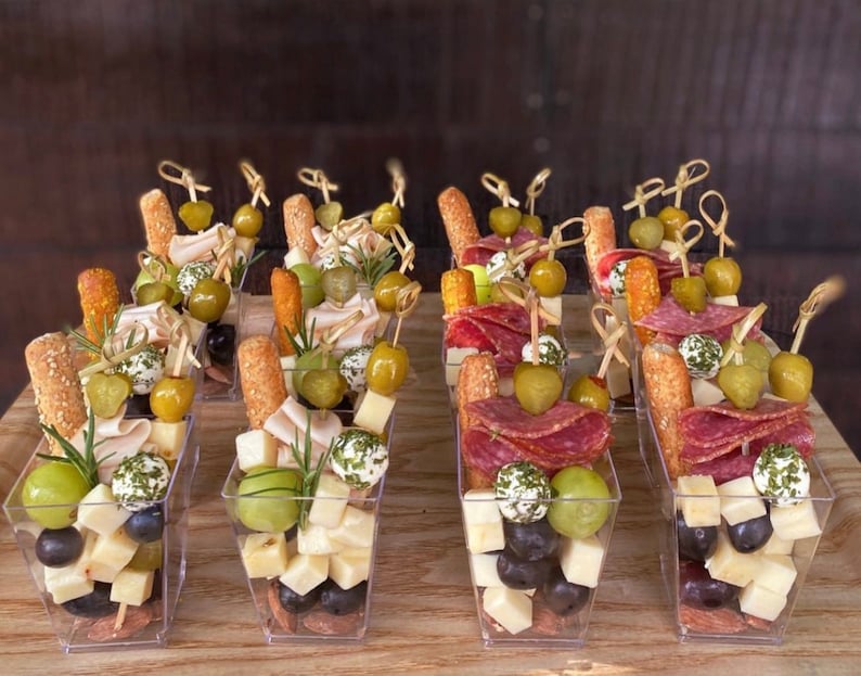 Clear Aesthetic Appetizer Favor Cups and Toothpicks for Individual ...