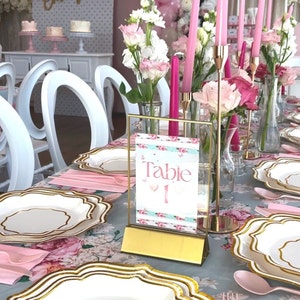 Love Shack Fancy Pink Gold Party Paper Plate Cups Napkins Cutlery Set ...