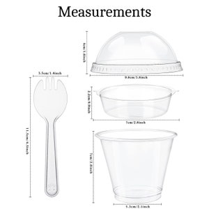 Clear Parfait Cups With Insert With Dome Lids and Forks Appetizer Cups ...