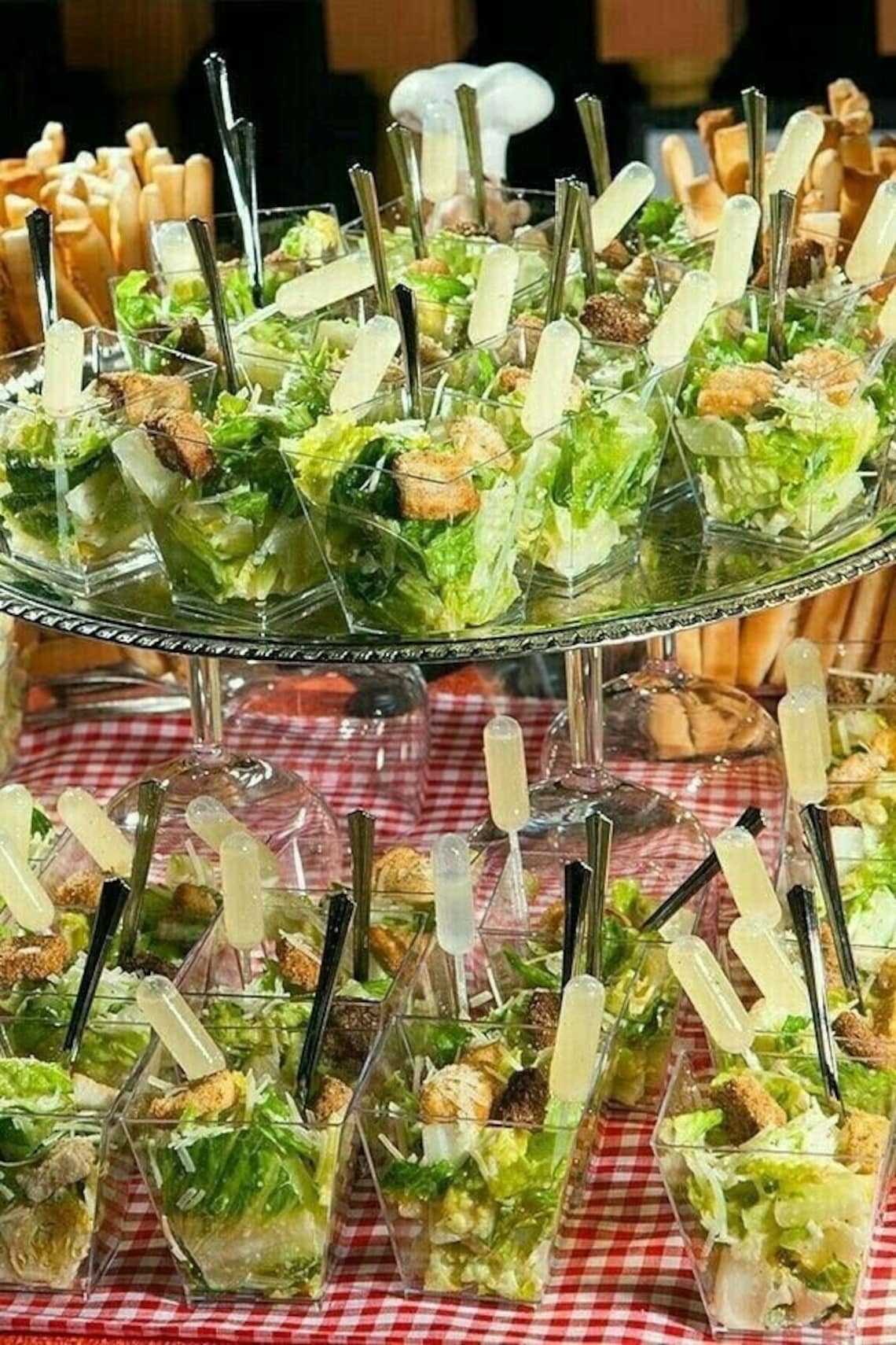 Salad Appetizer Cups Dressing Pipettes Mini Forks Set for Food Display ...