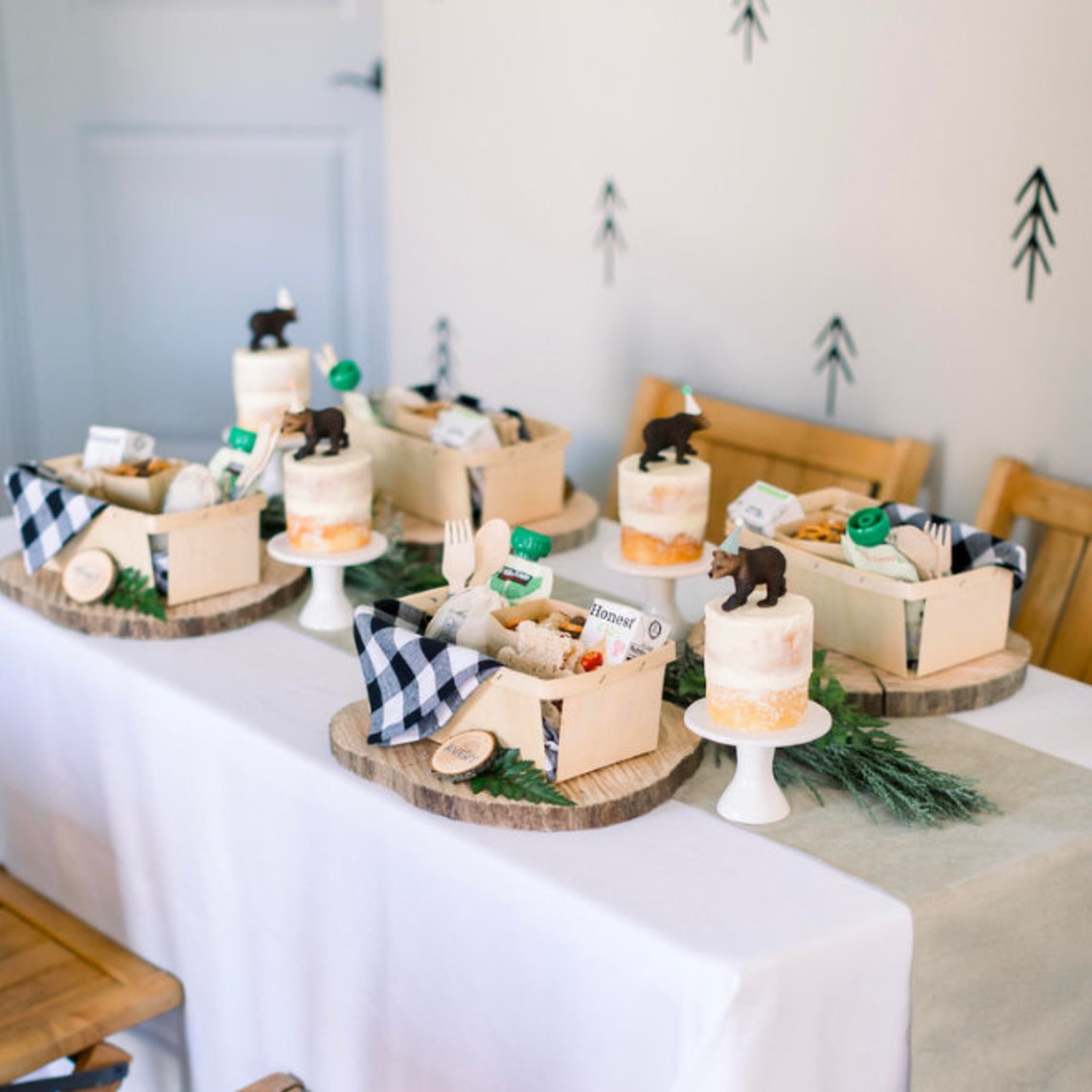 Food Favor Lunch Grazing Wood Boxes for Kids Party Charcuterie ...