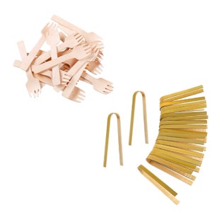 Charcuterie Favor Rectangle Grazing Box W/mini Forks Tongs Honey Combs ...