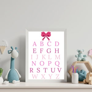Alphabet Sign Girls Nursery Decor Pink Girls Room Playroom Wall Art ...
