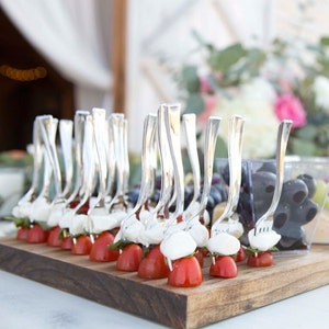 Mini Appetizer Forks Dessert Plastic Flatware Dinnerware Cutlery ...