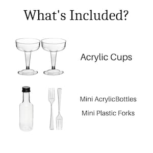 Salad Appetizer Cups Dressing Bottle Mini Forks Set for Food Display ...