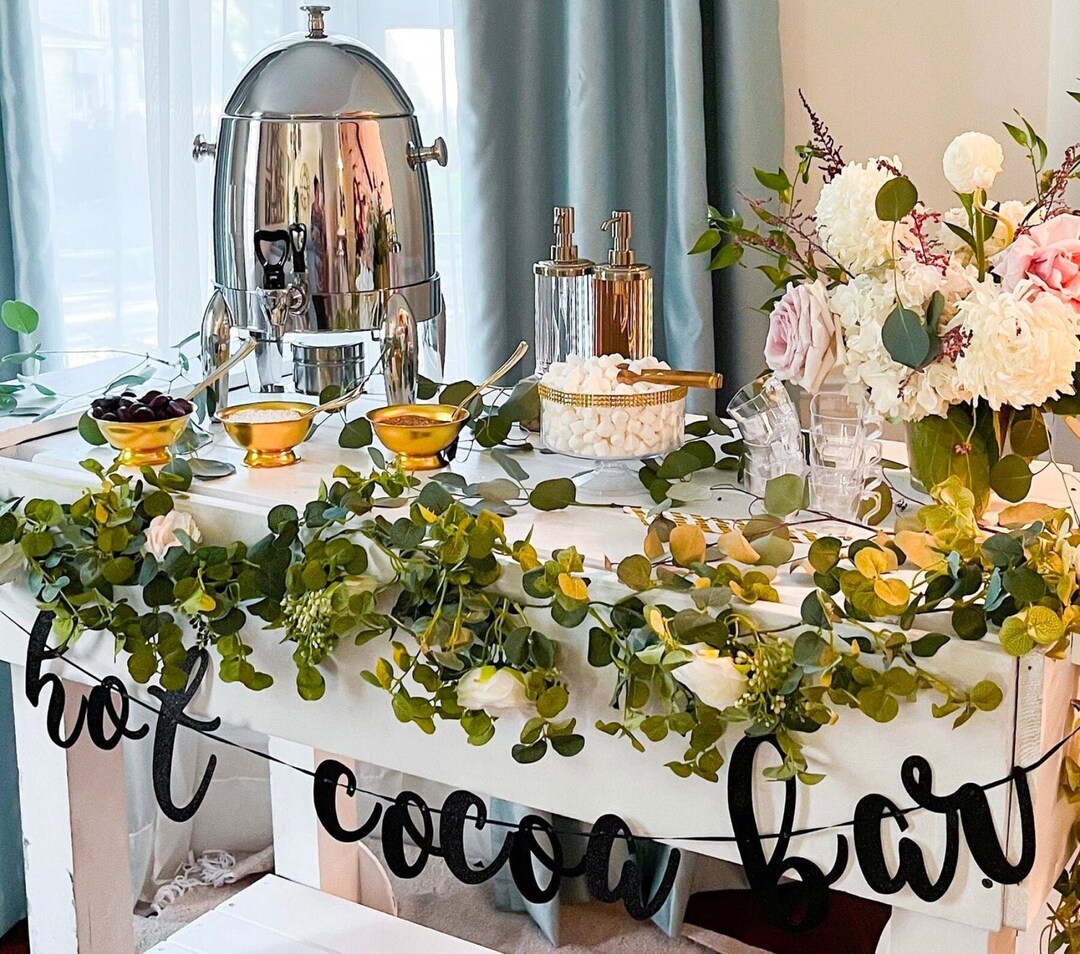 Hot Cocoa Bar Decor Station Party Kit Table Top Party Package Hot Cocoa ...