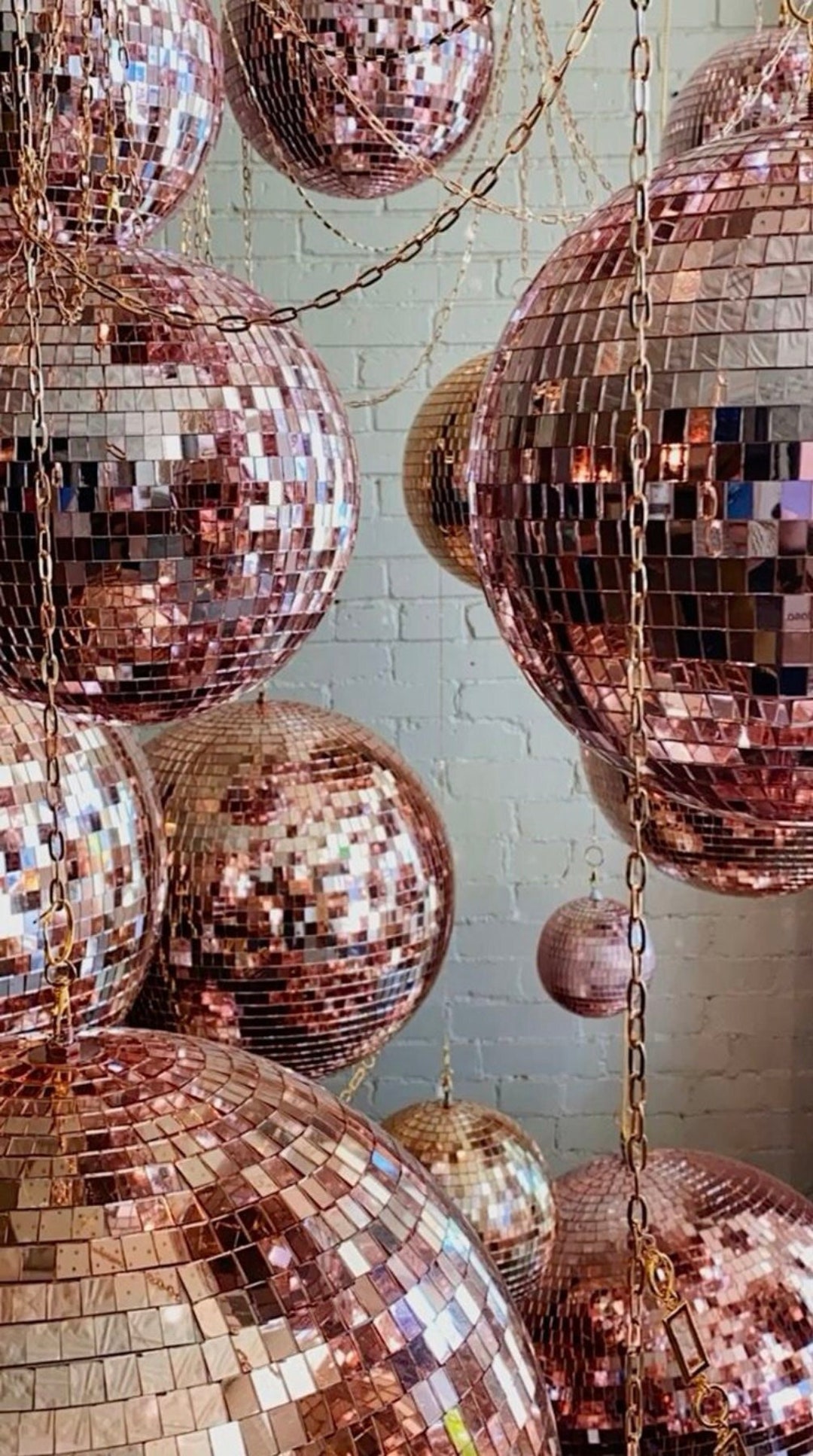 Rose Gold Pink Disco Ball Decor Disco Cowgirl Last Disco Bachelorette ...