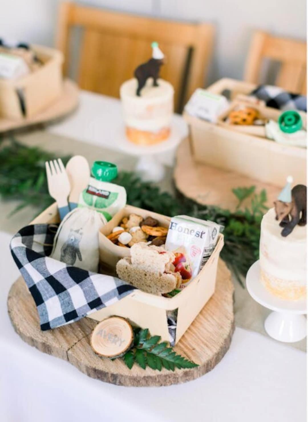 Food Favor Lunch Grazing Wood Boxes for Kids Party Charcuterie ...