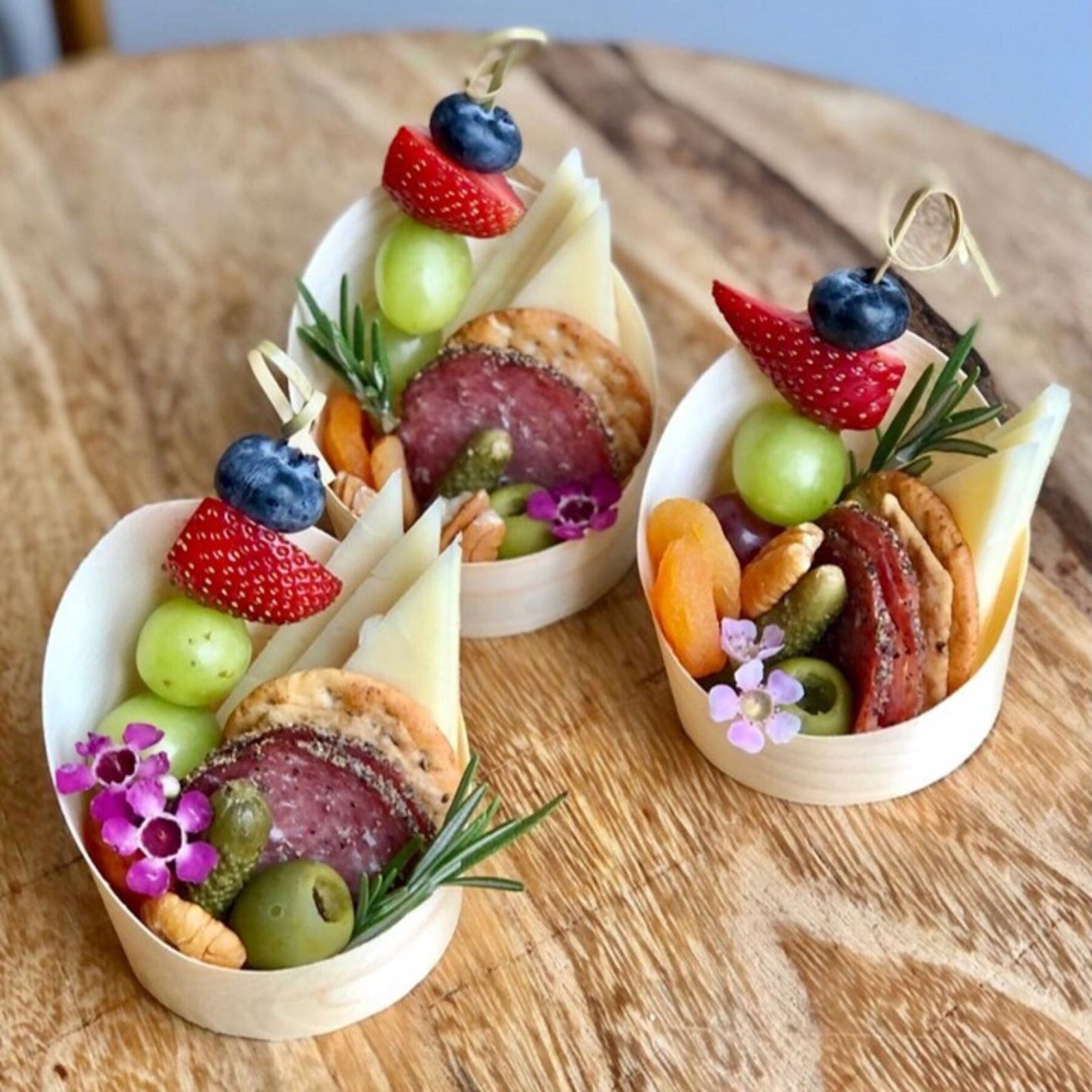 Charcuterie Appetizer Bamboo Cups and Toothpicks for Grazing Table Food ...