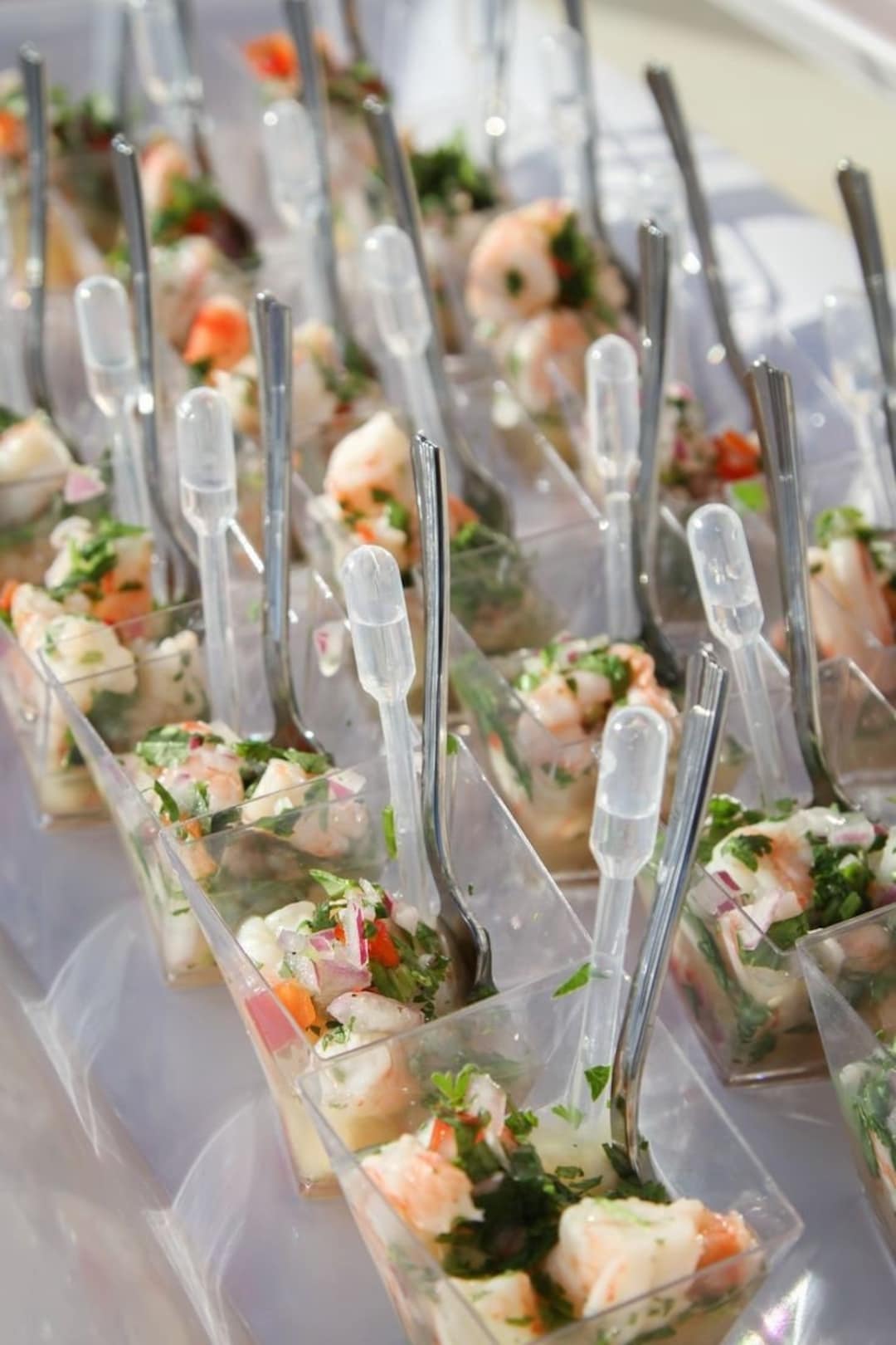 Appetizer Cups Dressing Pipettes Mini Forks Set for Food Display Buffet ...