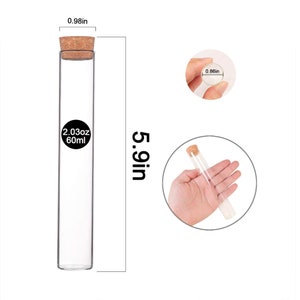 Test Tube Vial Spice Tea Favor Tubes With Cork Caps for Wedding Party ...