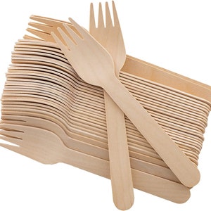 Mini Wooden Forks Mini Wooden Spoons or Large Size for Charcuterie ...
