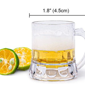 Mini Clear Plastic Beer Mug Shot Glasses for Appetizer Displays Wedding ...