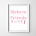 Sisters Sign Girls Nursery Decor Pink Girls Room Playroom Wall - Etsy