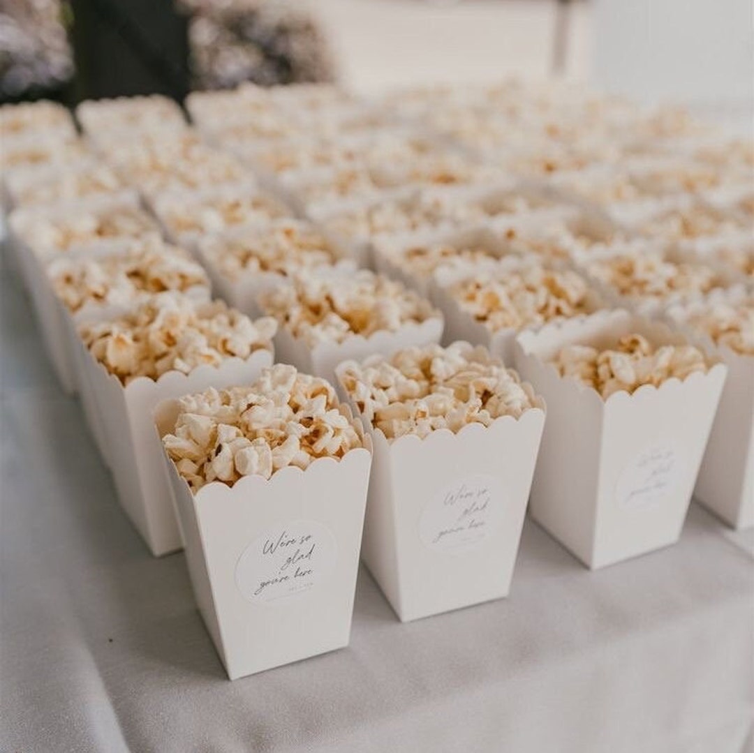 Popcorn Cups for Party Wedding Favor Snacking Bridal Shower Baby Shower ...